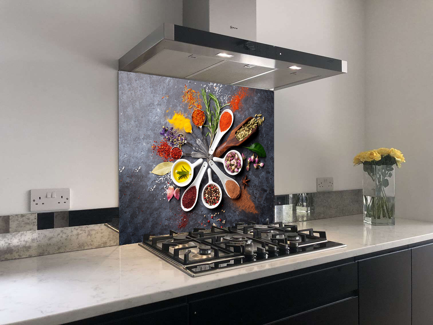 Spices Splashback - DIY Glass